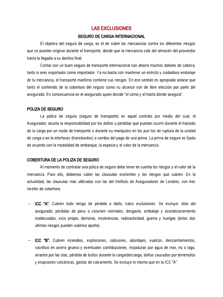 Las Exclusiones | PDF