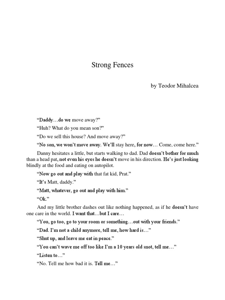 Strong Fences Pdf