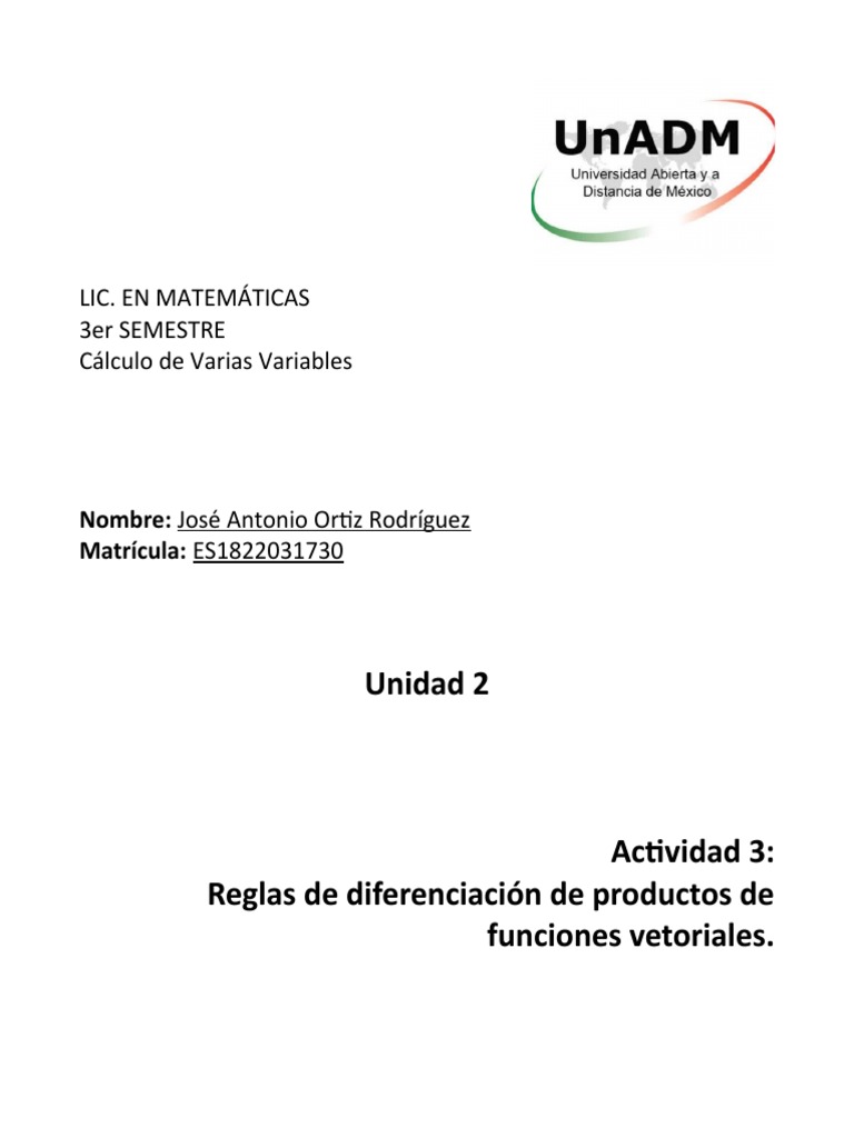 MCVV U2 A3 Jaor | PDF