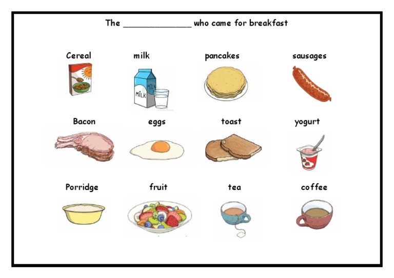 Breakfast Word Mat | PDF