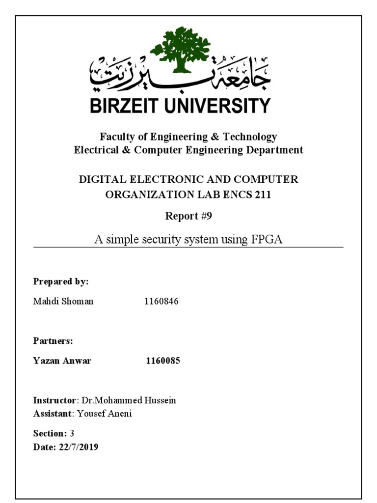 Faculty of Engineering & Technology Electrical & Computer Engineering ...