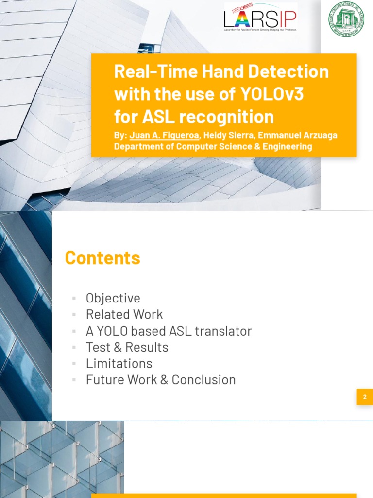 Real-Time Hand Detection With The Use of Yolov3 For Asl Recognition ...