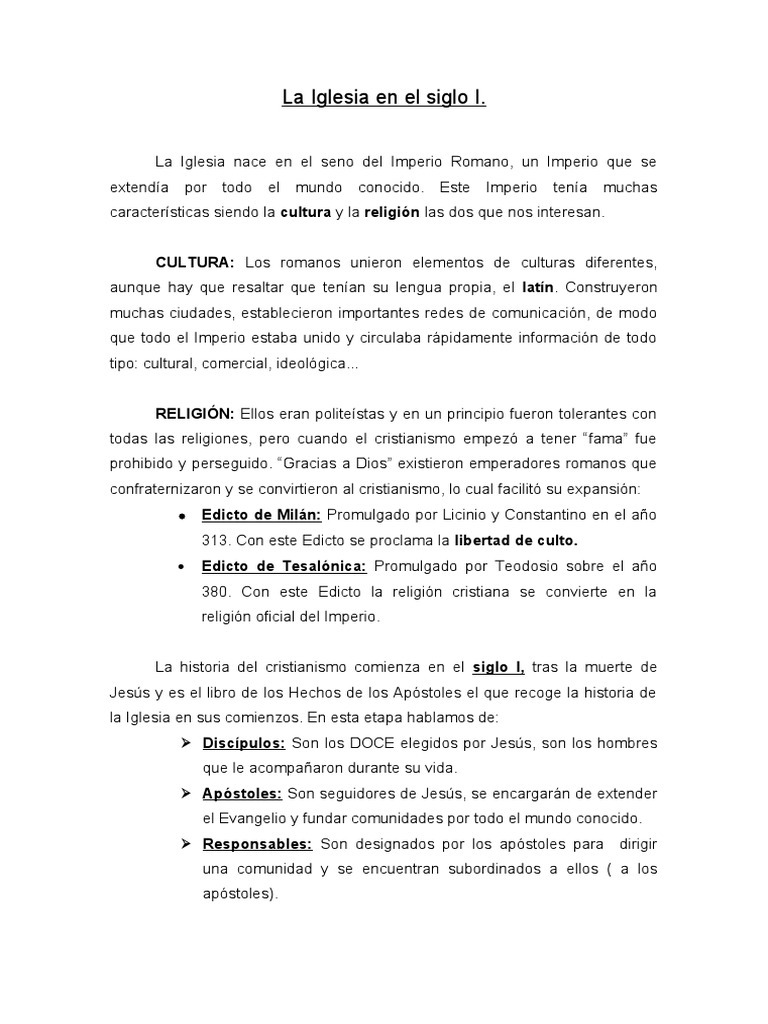 El nacimiento y expansión de la Iglesia en el Imperio Romano del siglo ...