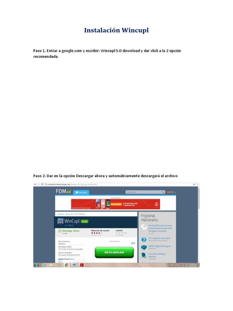 Instalación Wincupl | PDF