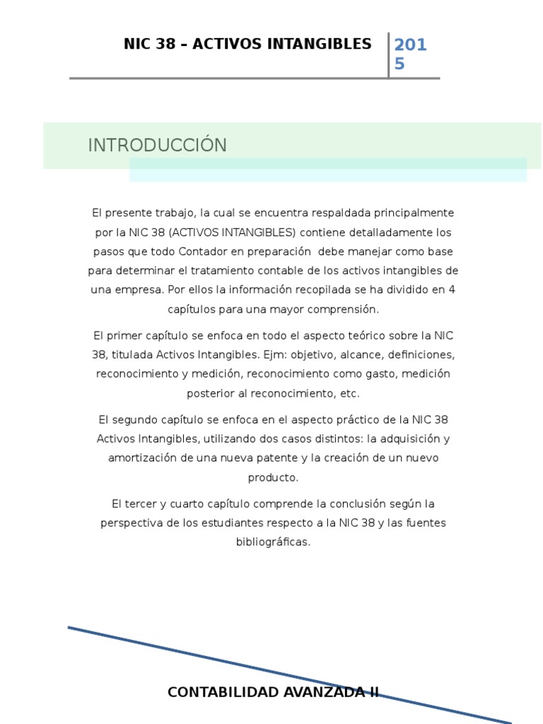 Nic 38 Zans | PDF | Activo intangible | normas internacionales de ...