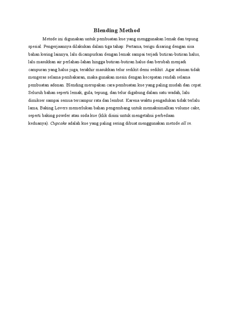 Blending Method | PDF