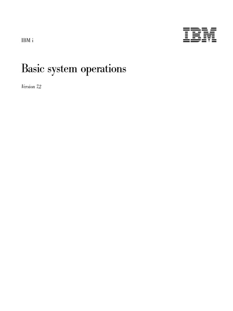 Basic System Operations: Ibm I | PDF | Operating System | Command Line Interface