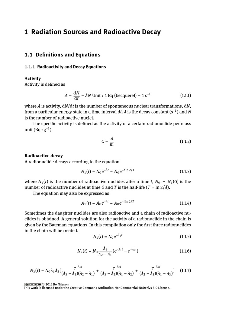 Exercises With Solutions in Radiation Physics) 1 Radiation Sources and ...