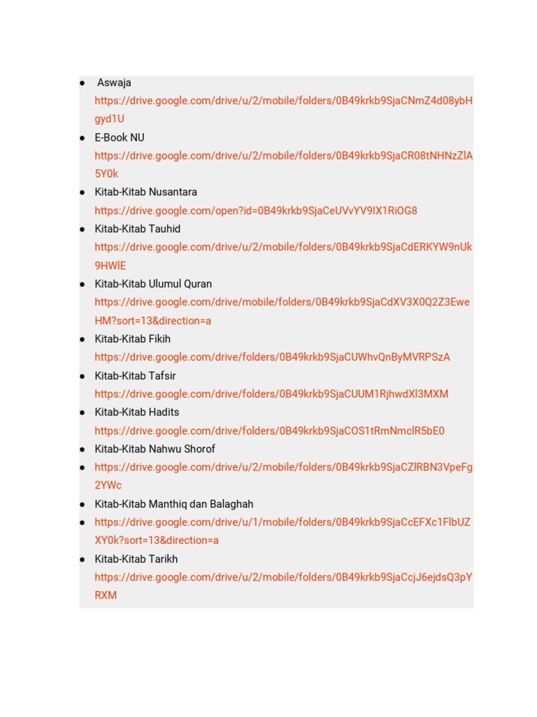 Link Kitab Format Drive | Download Free PDF | Islamic Belief And ...