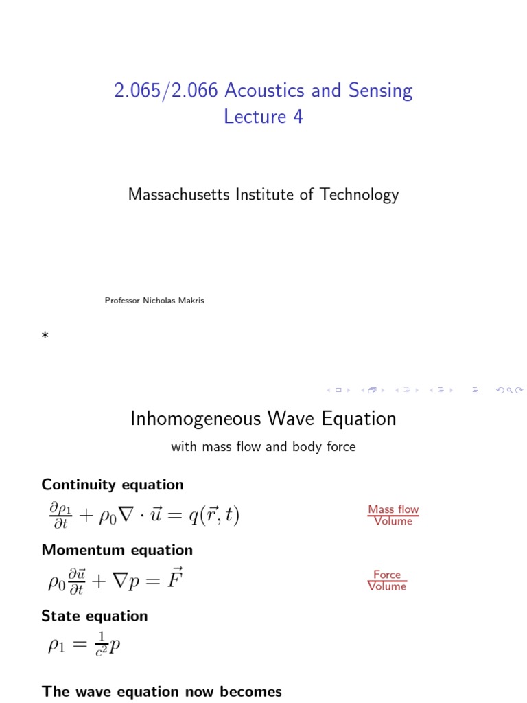 Lecture 4 | PDF | Wave Equation | Differential Equations