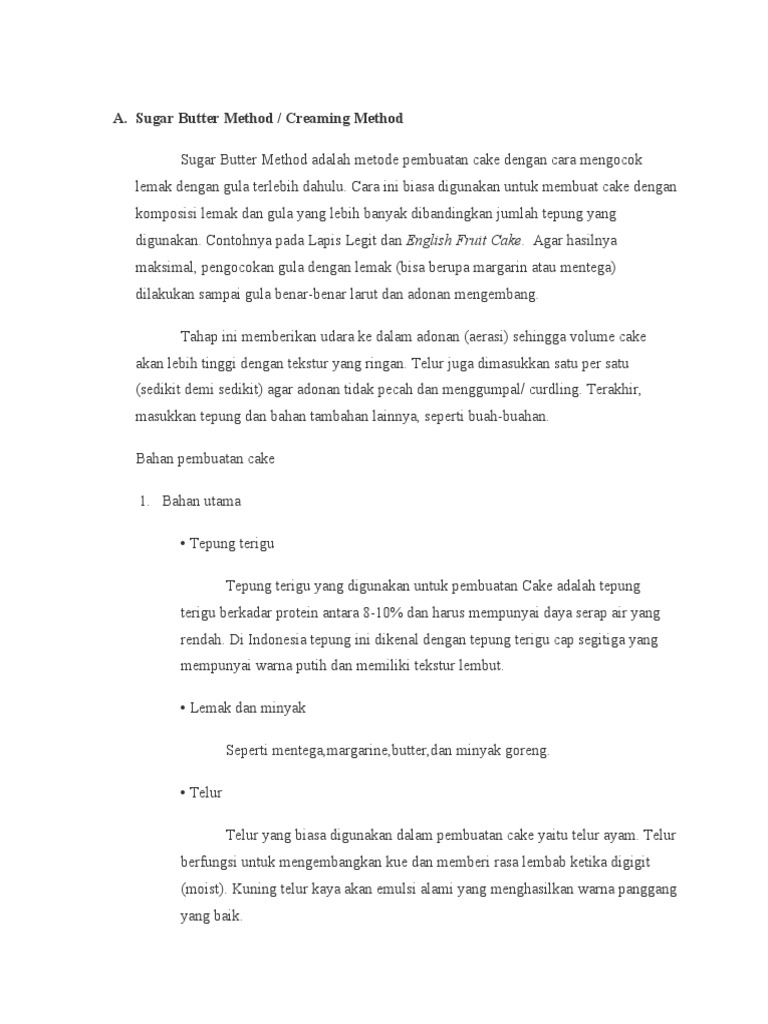 Sugar Butter Method | PDF