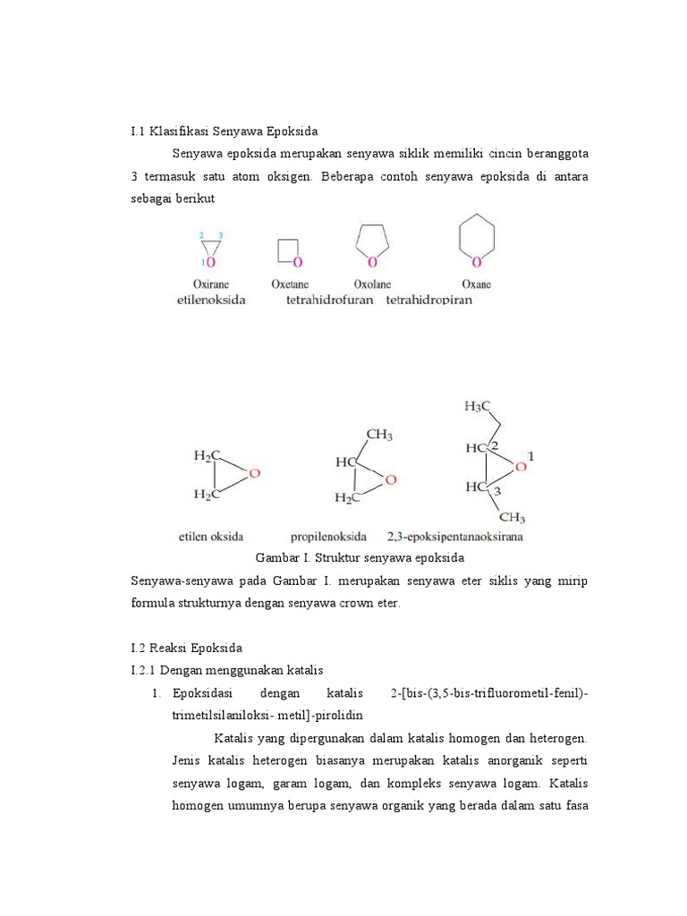 Klasifikasi, Reaksi Epoksida | PDF