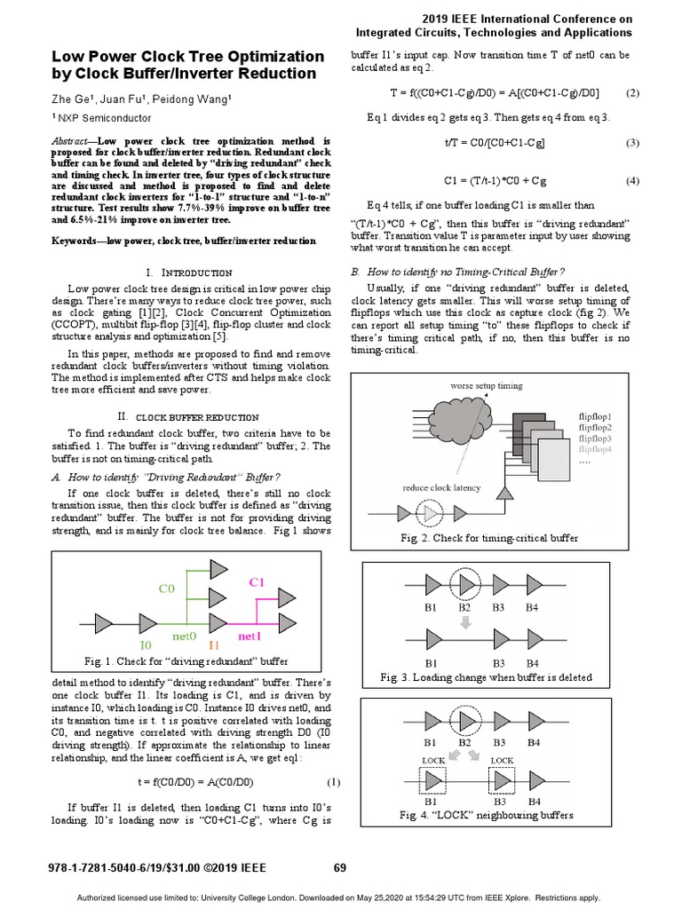 Low Power Clock Tree Optimization by Clock Buffer/Inverter Reduction ...