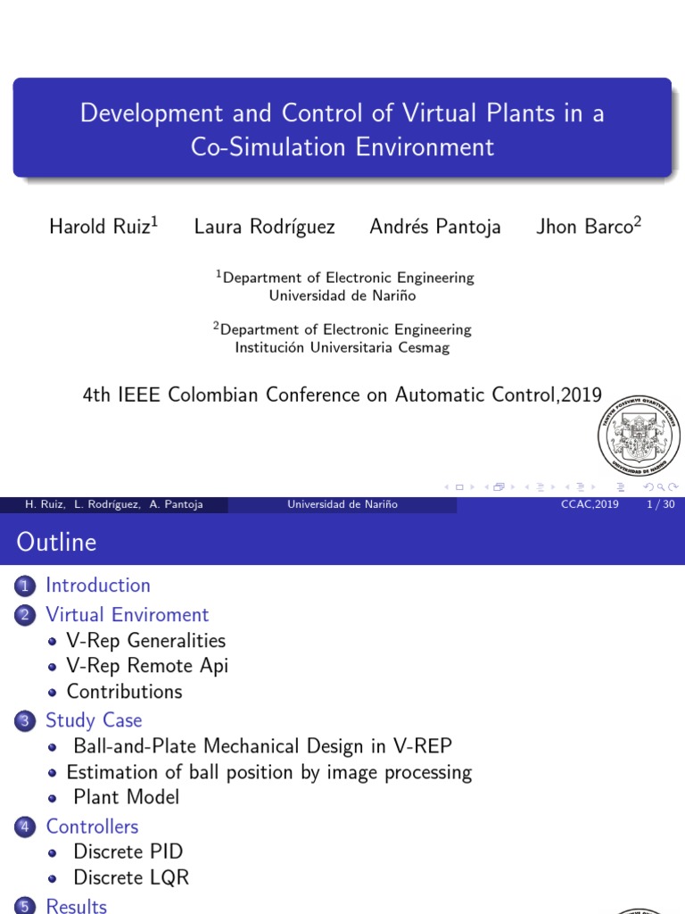 Development and Control of Virtual Plants in A Co Simulation ...