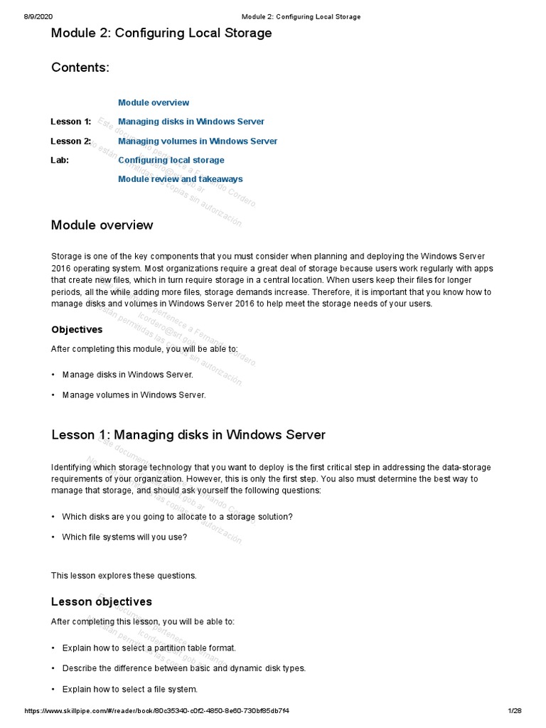 20740C - Modulo 2 Installation, Storage, and Compute With Windows Server 2016 - Skillpipe PDF ...