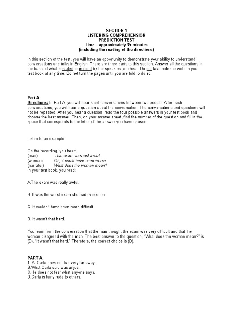 Soal Listening TOEFL | PDF | Conversation | Hairdresser