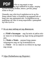 Idyolek, Sosyolek, Dayalek | PDF