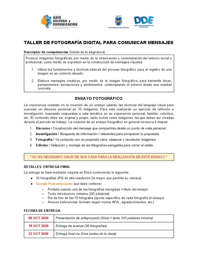 Taller de Fotografía Digital Creativa | PDF | Ensayos | Fotografía digital