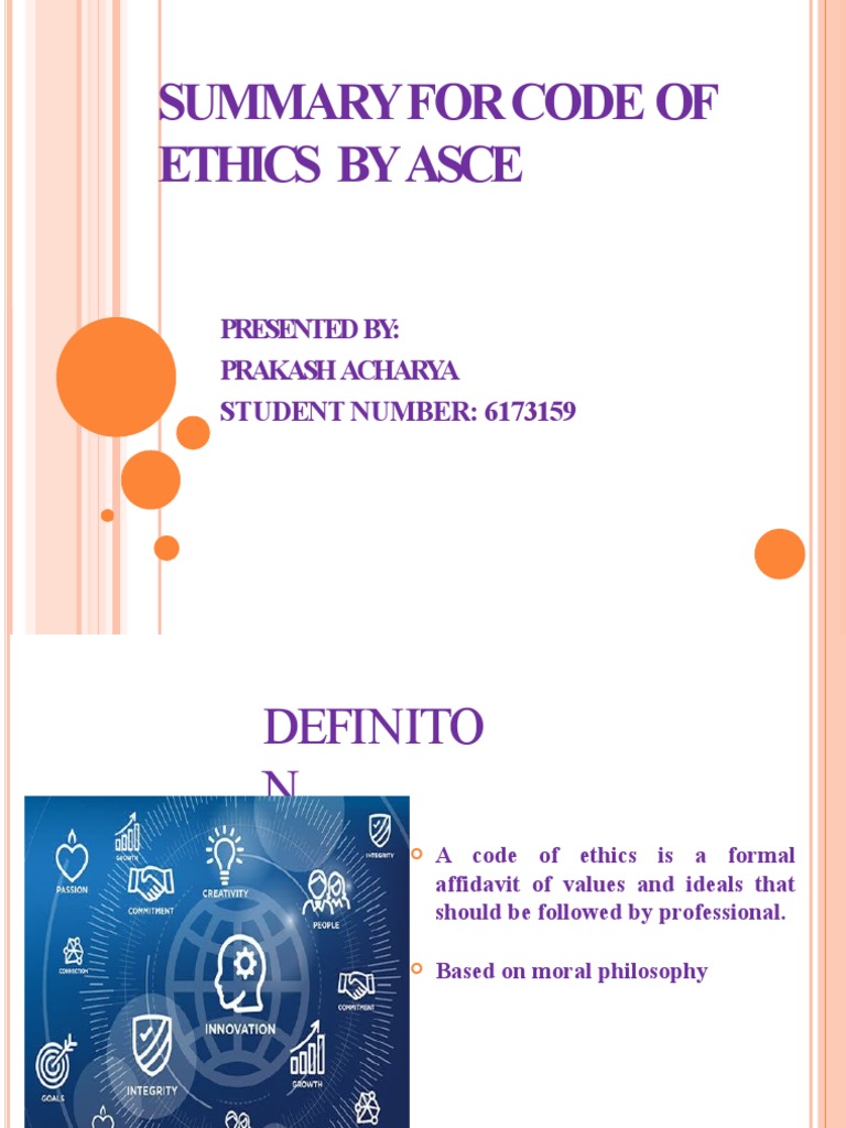 ASCE Code of Ethics Summary | PDF | Engineer | Profession