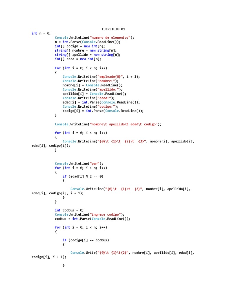 Int Int Int New Int String New String String New String Int New Int For ...