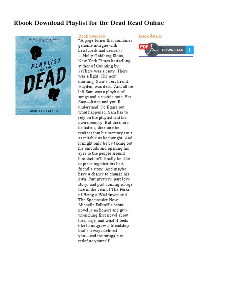 Playlist For The Dead PDF | PDF