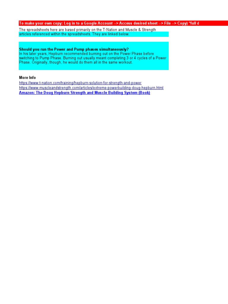 Doug Hepburn Powerlifting Program Guide | PDF