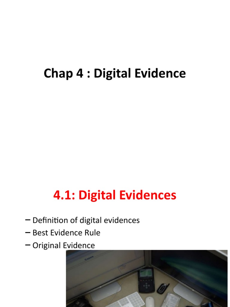Chap 4 Digital Evidence | PDF | Crime Scene | Evidence