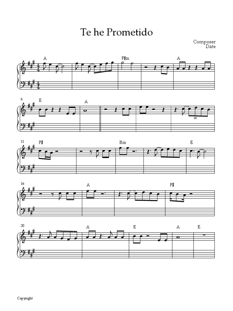 Te He Prometido - Leo Dan Partitura PDF | PDF