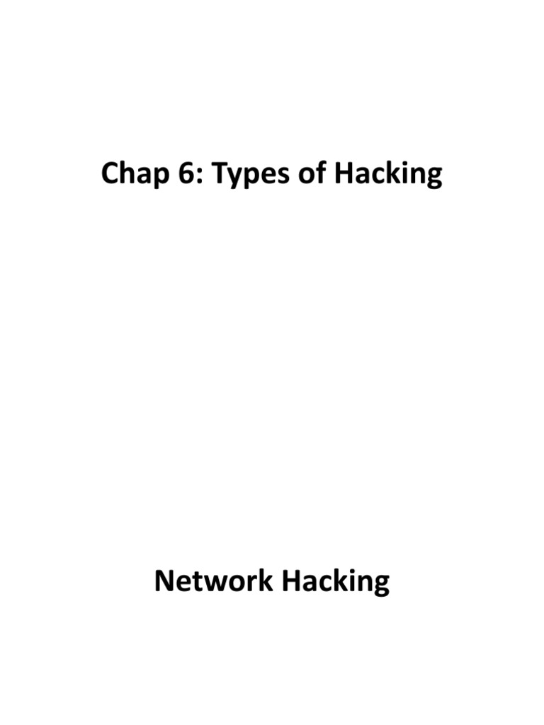Overview of Hacking Types and Techniques | PDF | Computer Network ...