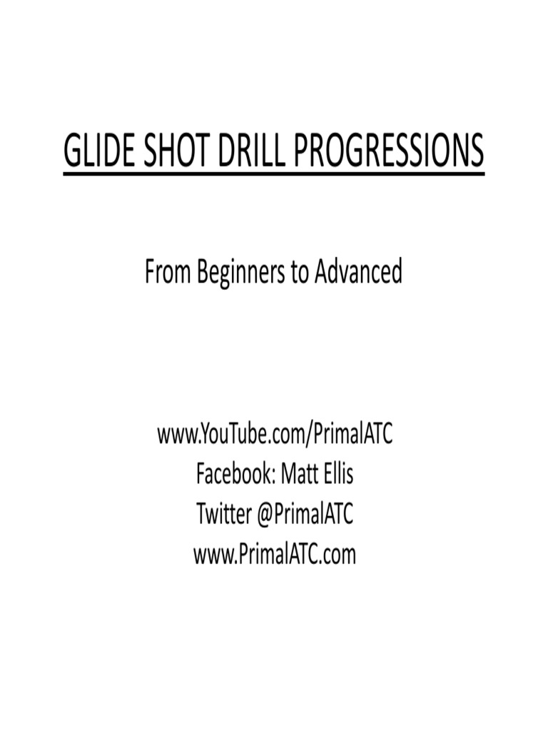 Glide Shot Drill Progressions Guide | PDF | Foot | Sports