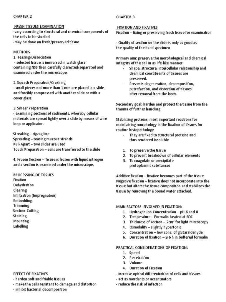 Histopathologic Techniques | PDF | Fixation (Histology) | Histology