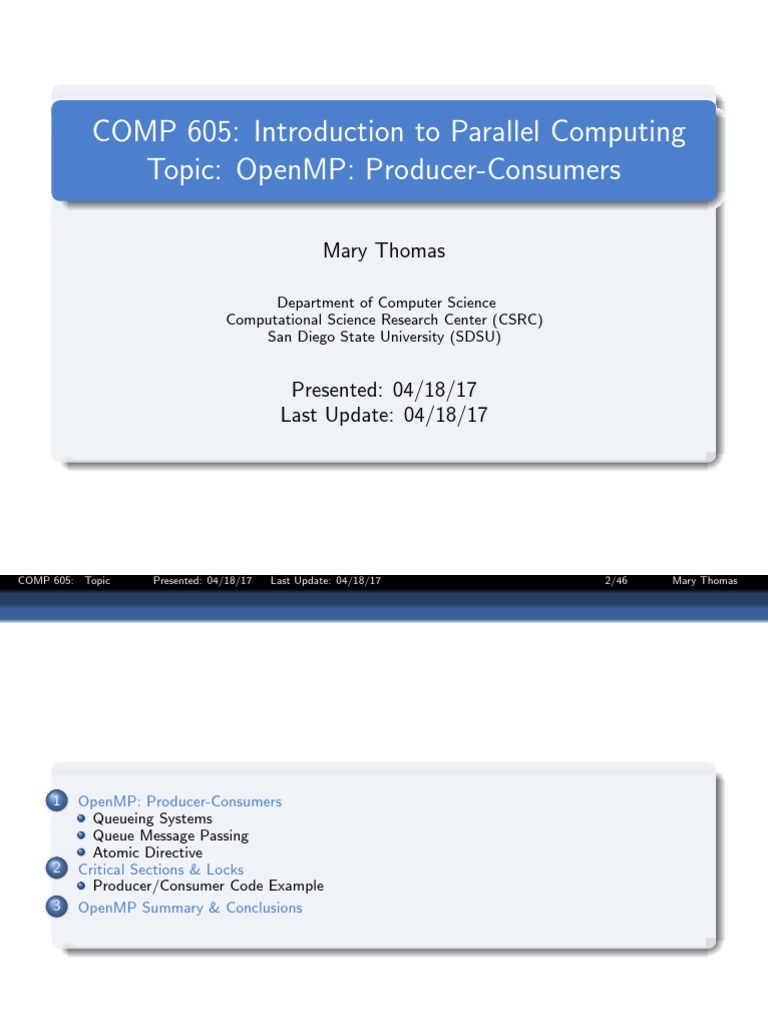 An Analysis Of Producer Consumer Parallel Programming Using Openmp Exploring Message Queues 1630