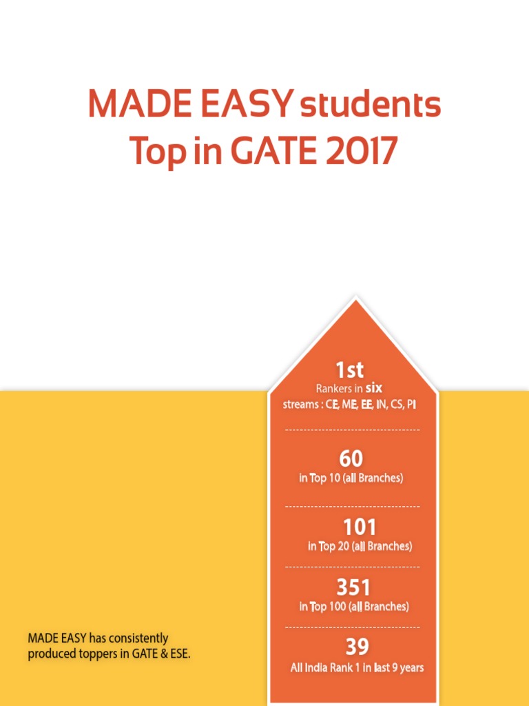 GATE 2017 Toppers from MADE EASY | PDF | Engineering | Electrical ...