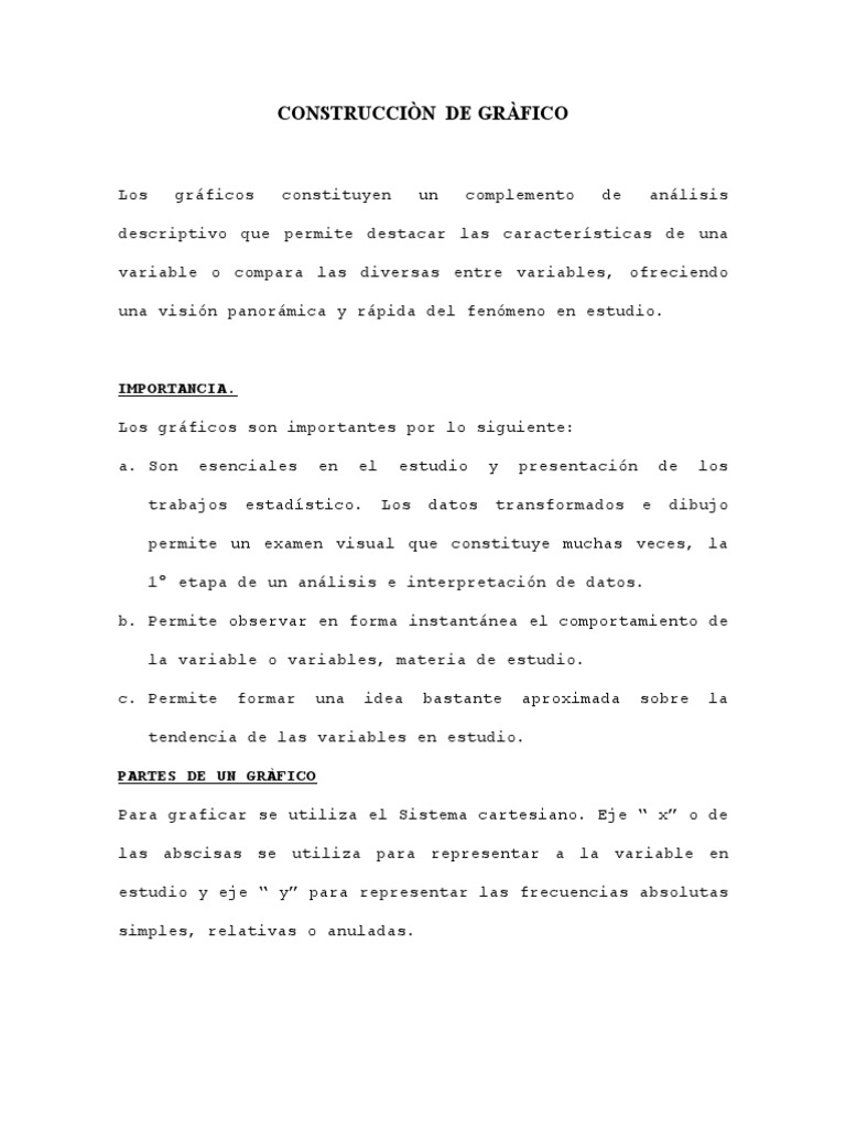 Construcción de Gráficos Estadisticos | PDF | Sistema de coordenadas ...