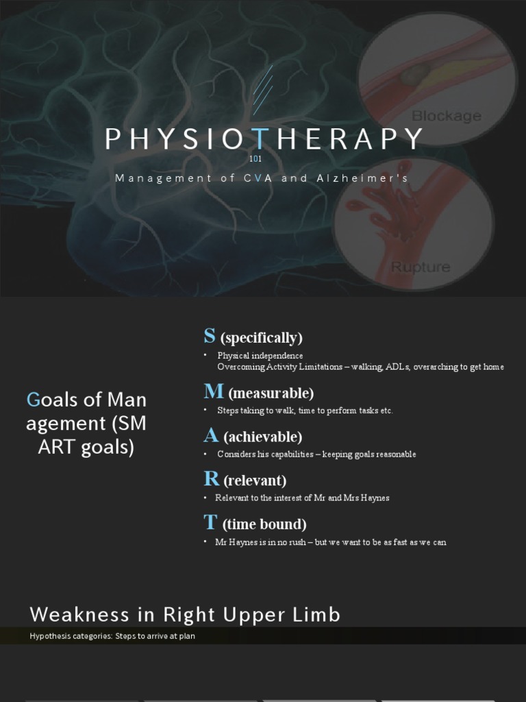 Physiotherapy Management For Stroke and Alzheimers | PDF | Physical ...