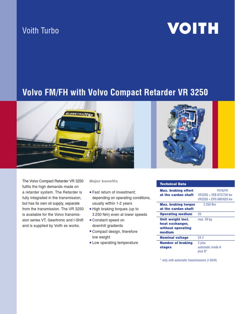 Volvo Truck Retarder VR3250 PDF | PDF | Transmission (Mechanics ...