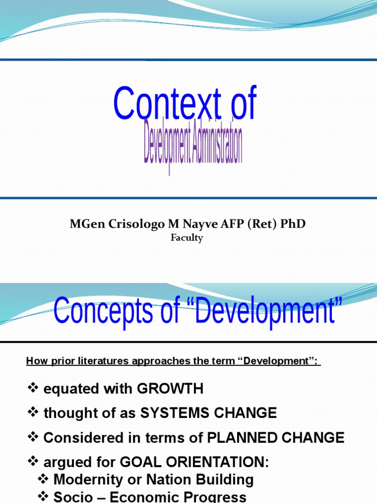 Context of Development Administration | PDF | Sustainability ...