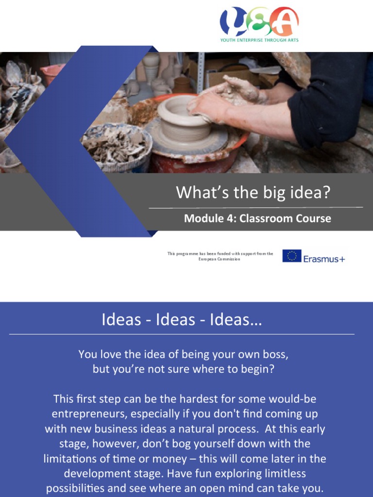 What's The Big Idea?: Module 4: Classroom Course | PDF | Brainstorming | Creativity