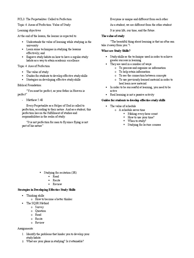 4 Value of Study | Download Free PDF | Study Skills | Change