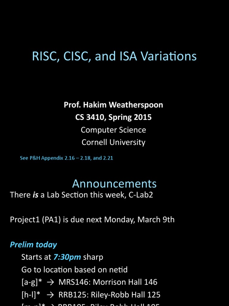 Understanding RISC, CISC, and ISA | PDF | Arm Architecture | Central ...