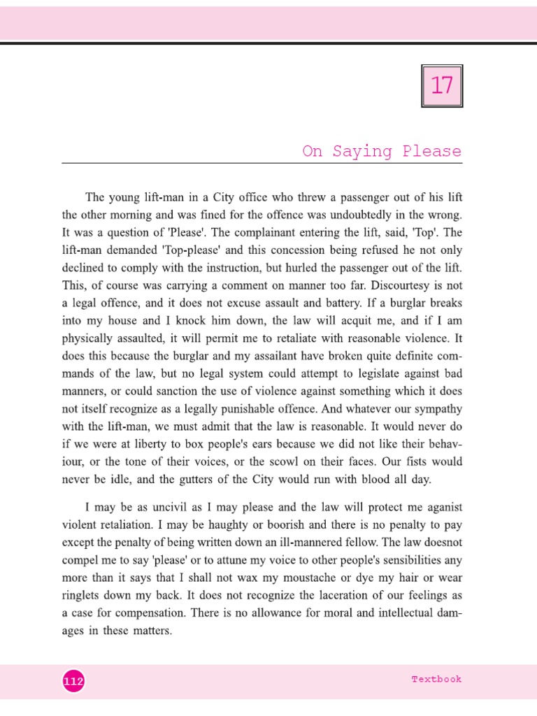 On Saying Please: Textbook | PDF