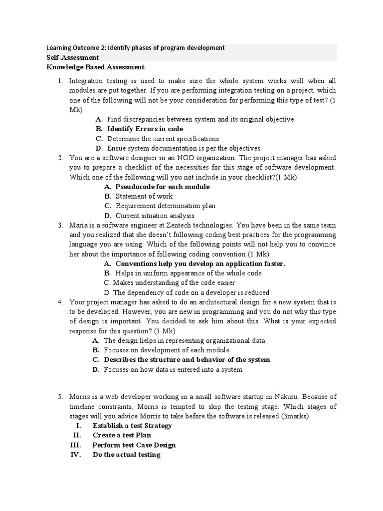 NGENO - LO2 Knowledge Based Assessment | PDF | Computer Programming | System