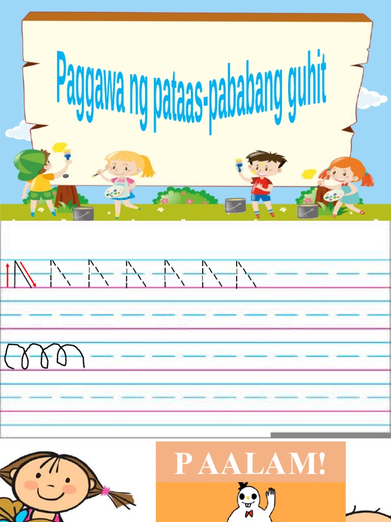 Pgasulat NG Pataas at Pababang Guhit | PDF