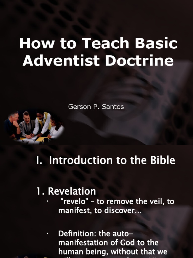CR104 How To Teach Basic SDA Doctrines | PDF | Bible | Revelation