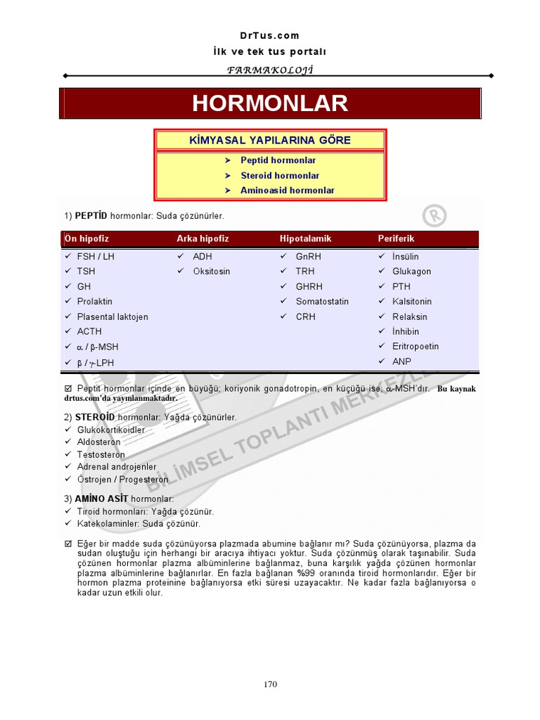 08 Hormonlar | PDF