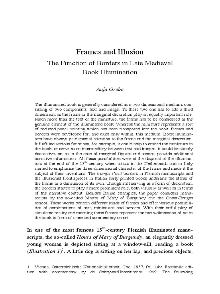 Anja Grebe - Frames and Illusion The Function of Borders in Late ...