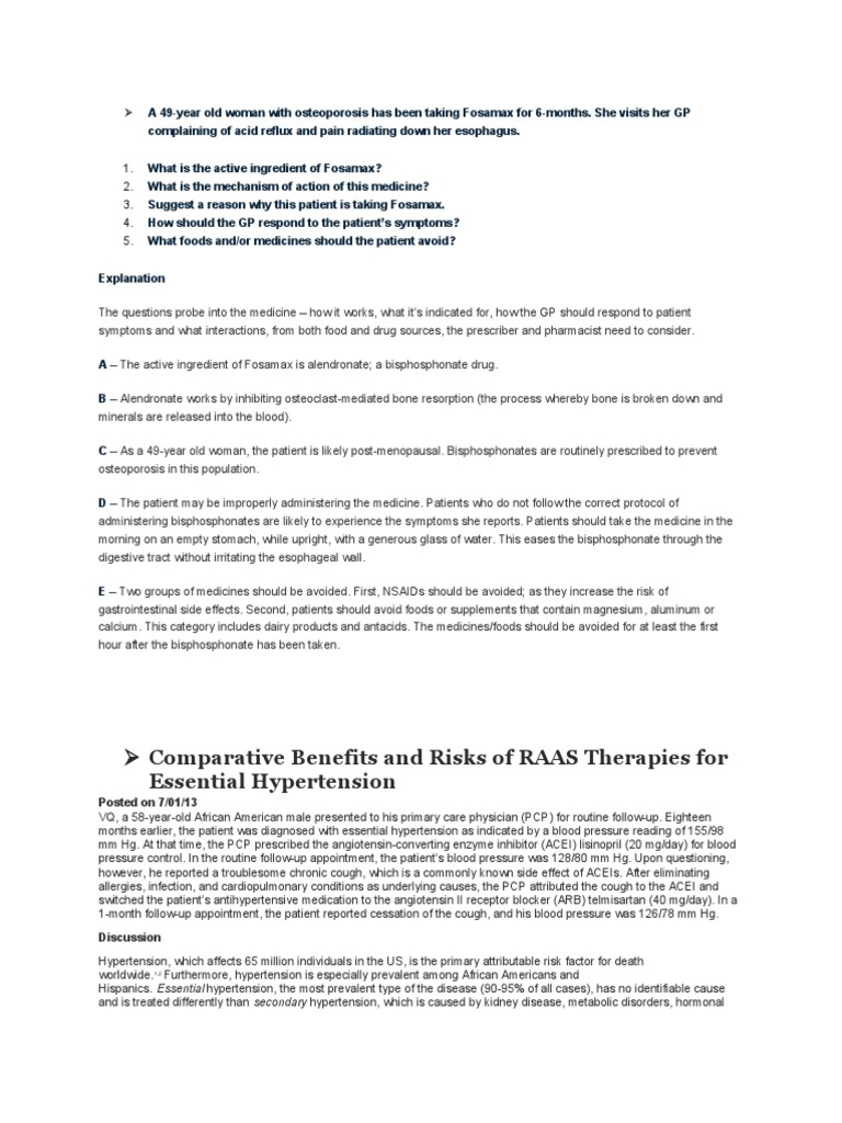 Case Studies | PDF | Hypertension | Drugs