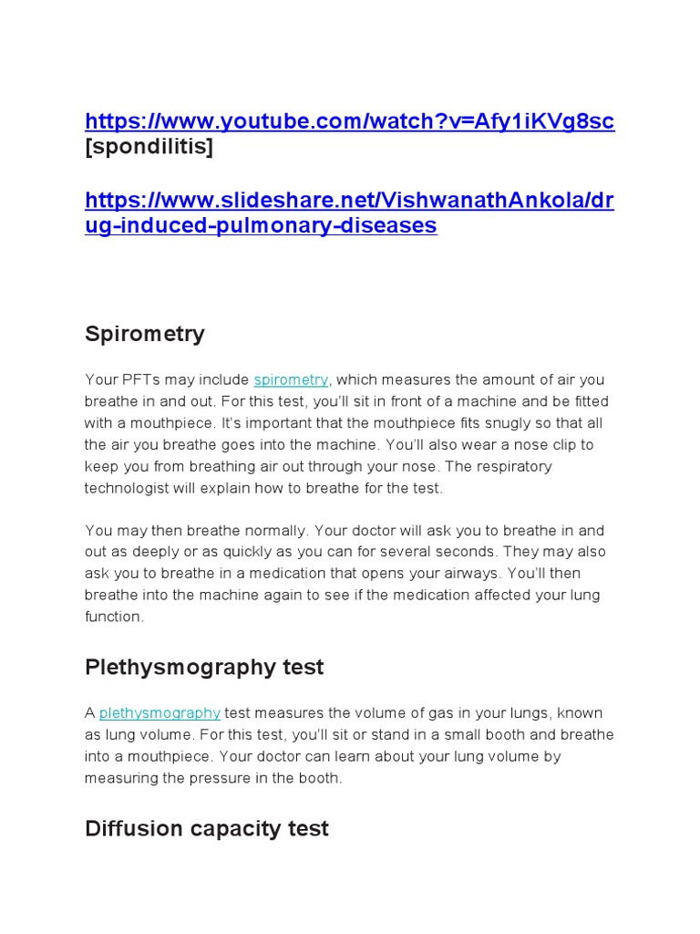 PFT measures lung function through spirometry, diffusion tests | PDF ...