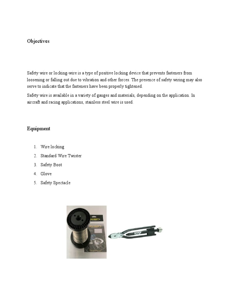 Safety Wire Locking | PDF | Industrial Processes | Manufactured Goods