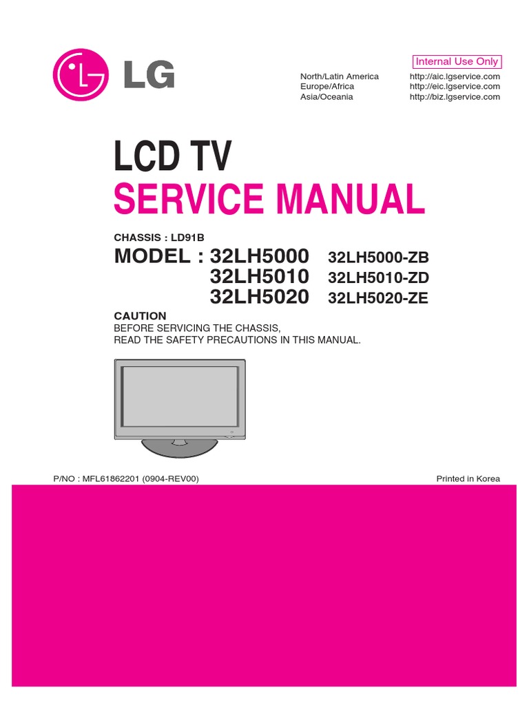 LCD TV: Service Manual | PDF | Printed Circuit Board | Soldering